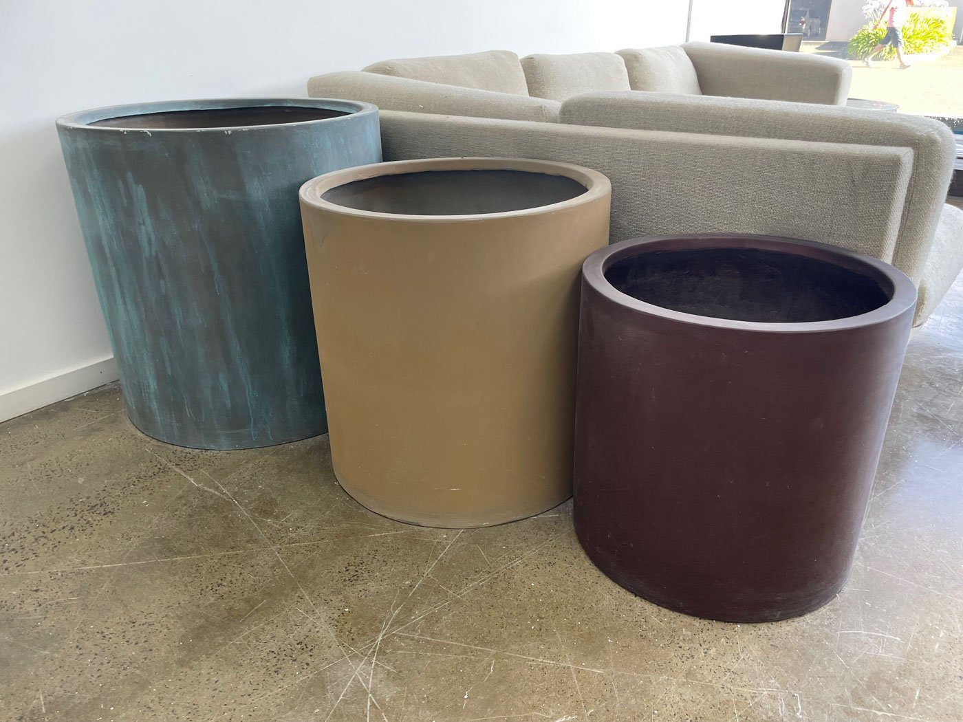 Cylinder Plant Pots | Fibreglass Victoria | Aussie Fibreglass Experts